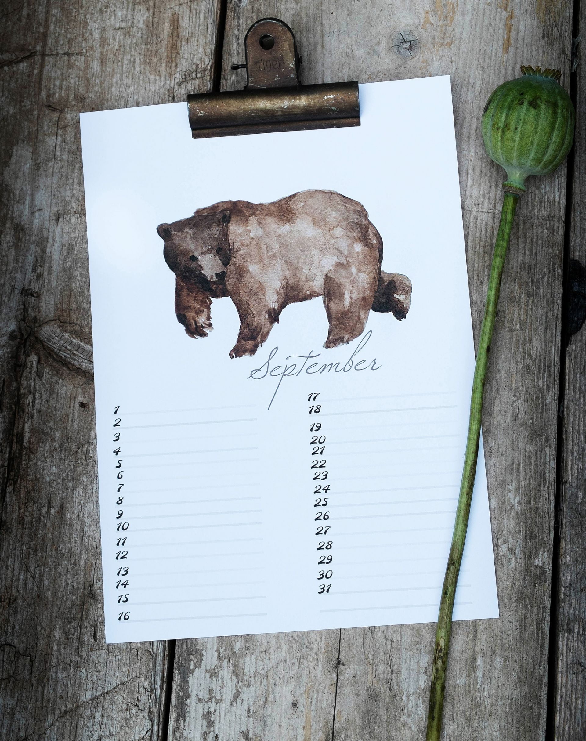 Free Birthday Calendar (verjaardagskalender) - nr. 9 September – ElsaRblog